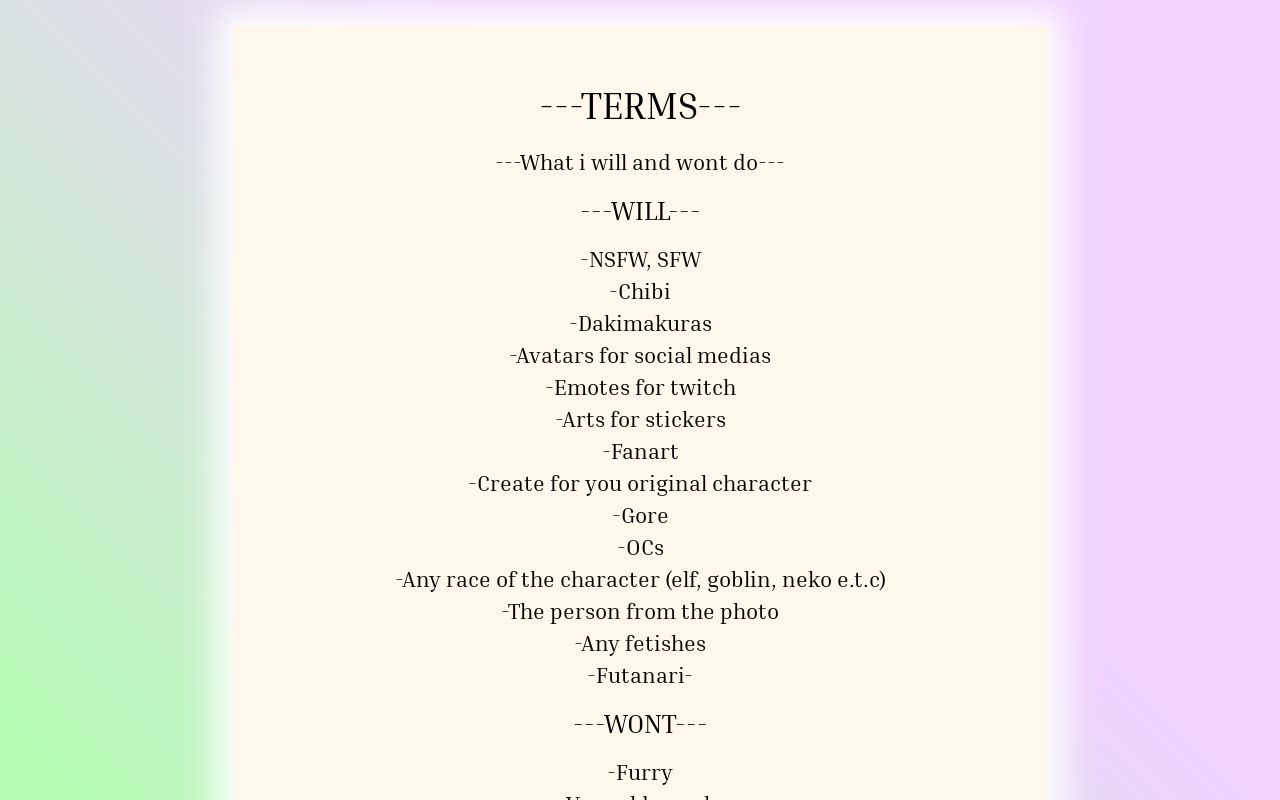 terms